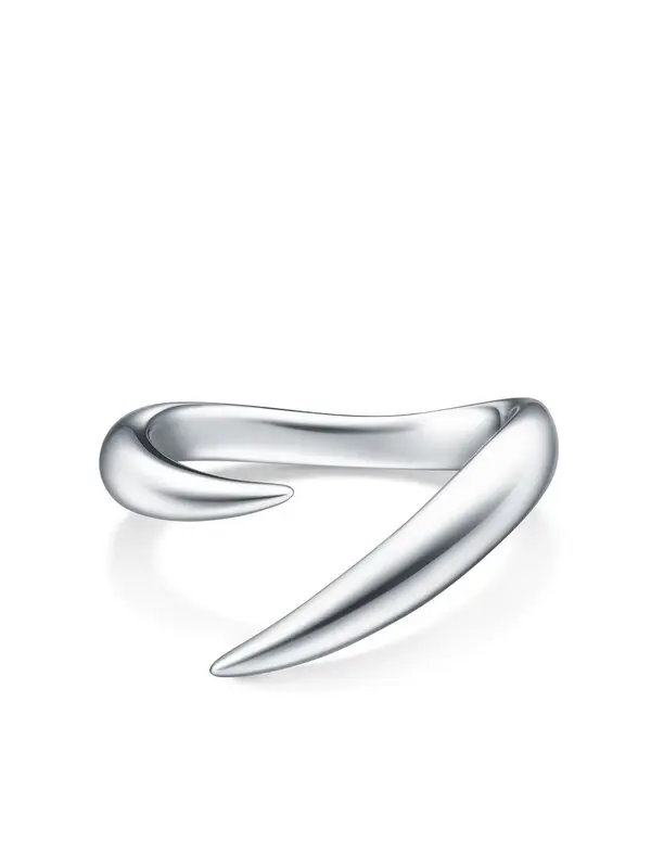 TASAKI 18kt White Gold Danger Horn Plus Ring - Silver