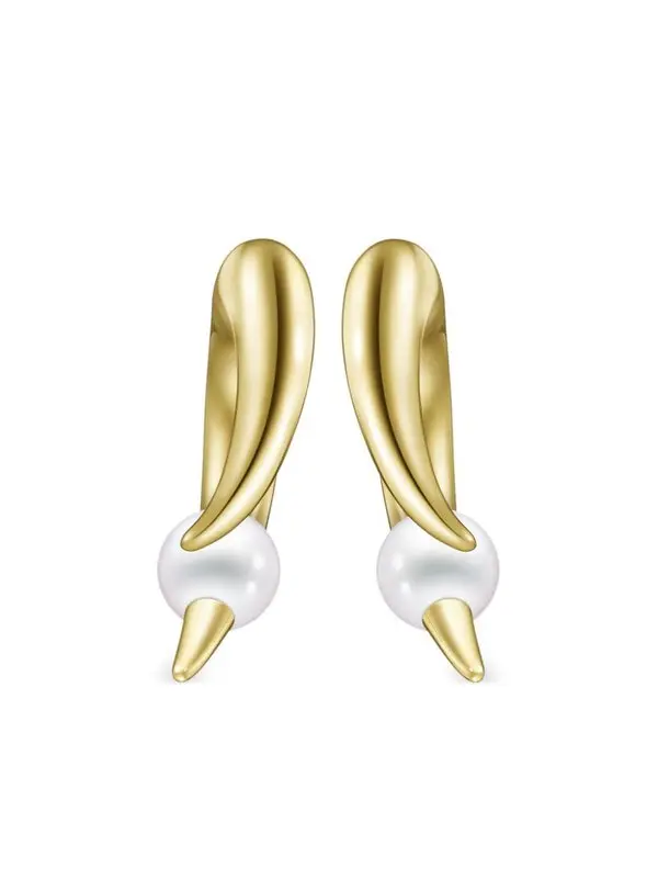 TASAKI 18kt Yellow Danger Horn Plus Earrings - Gold