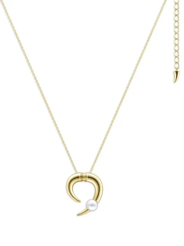 TASAKI 18kt Yellow Danger Horn Pearl Necklace - Gold