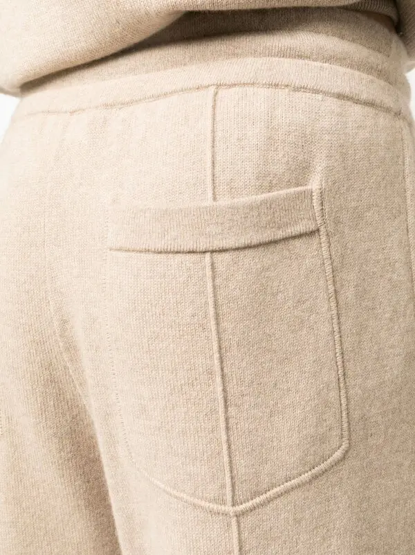 Brunello Cucinelli Intarsia-knit Cashmere Track Pants