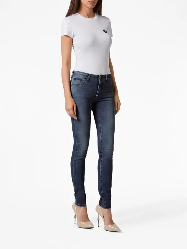 Philipp Plein Stone-washed Jeggings - Blue
