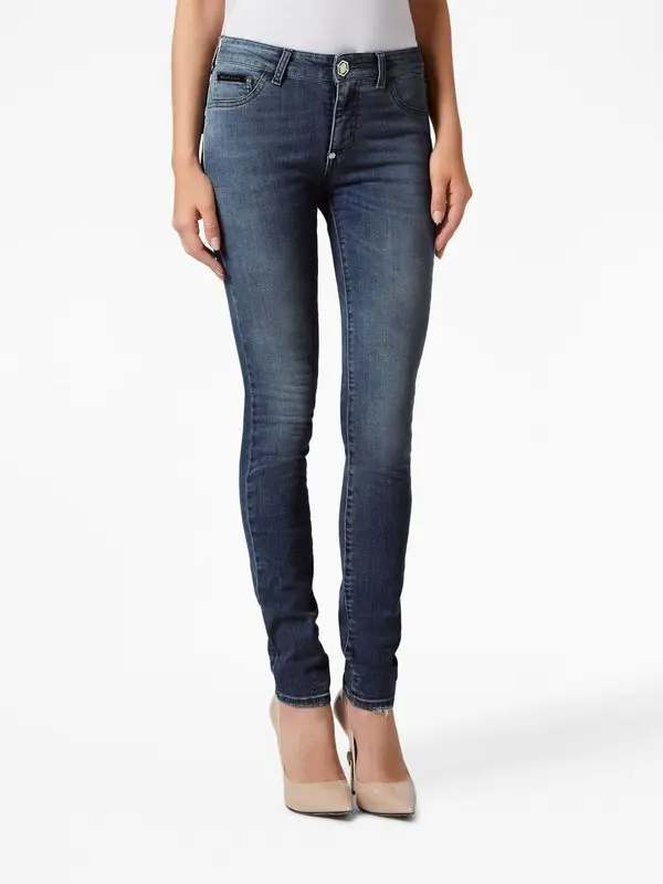 Philipp Plein Stone-washed Jeggings - Blue