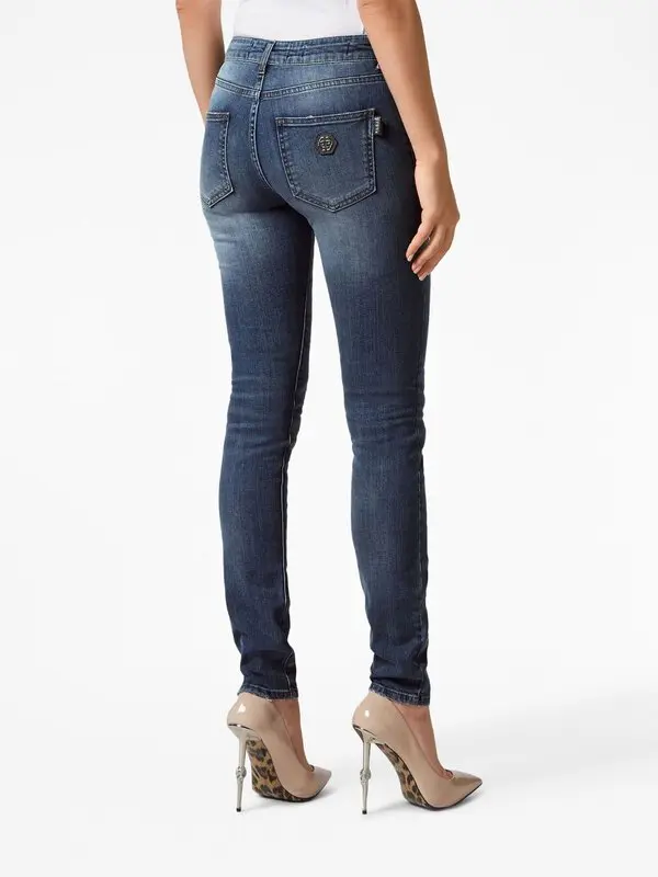 Philipp Plein Stone-washed Jeggings - Blue