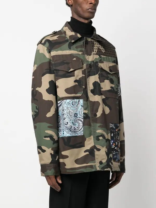 Philipp Plein Camouflage-print Patchwork Jacket