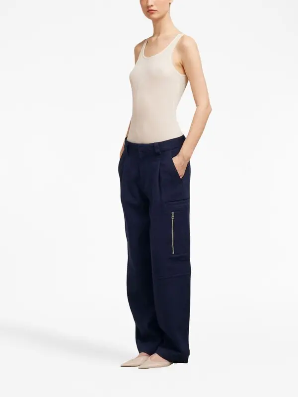 AMI Paris Tailored Cut Wide-leg Trousers