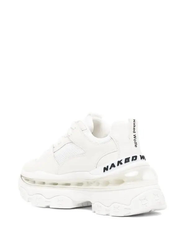 Naked Wolfe Wind 90mm Chunky Low-Top Sneakers In White - 14% Off