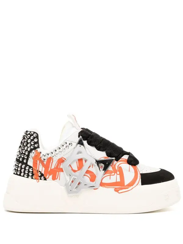 NAKED WOLFE Kosa Graffiti Low-top Sneakers