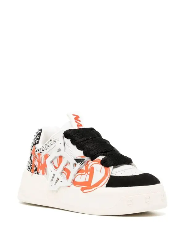 NAKED WOLFE Kosa Graffiti Low-top Sneakers