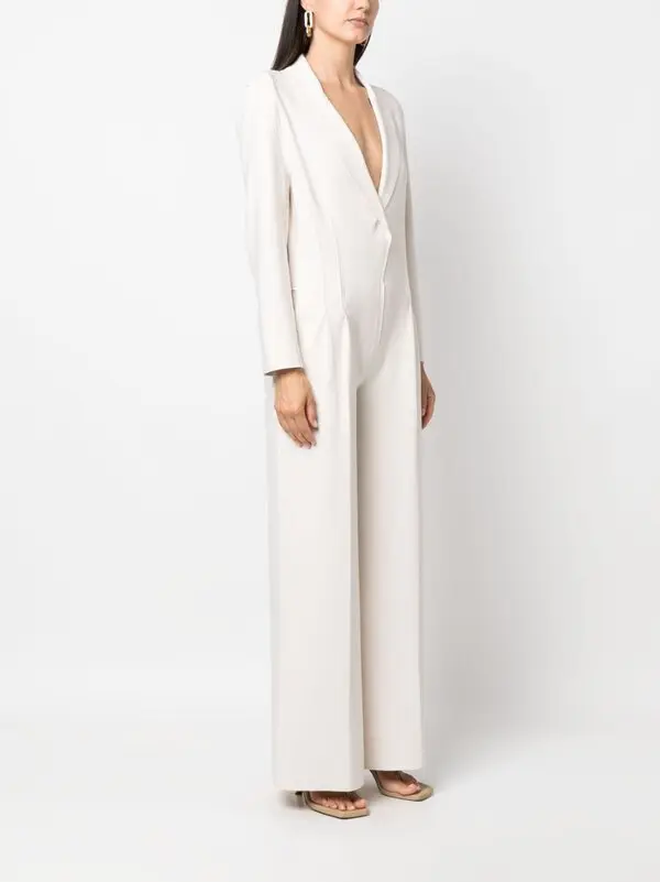 Norma Kamali Single Breasted V-neck Jumpsuit