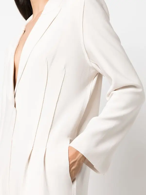 Norma Kamali Single Breasted V-neck Jumpsuit
