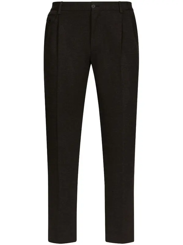 Dolce & Gabbana Pressed-crease Tailored Trousers - Black