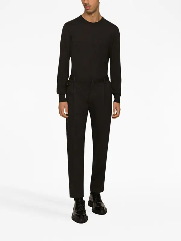 Dolce & Gabbana Pressed-crease Tailored Trousers - Black