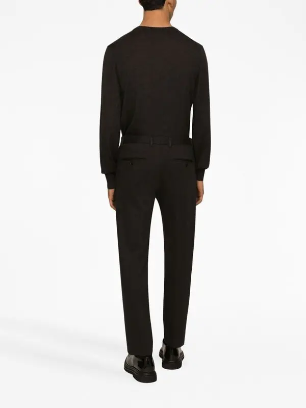 Dolce & Gabbana Pressed-crease Tailored Trousers - Black