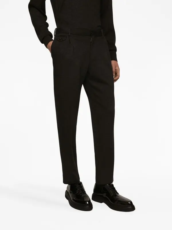 Dolce & Gabbana Pressed-crease Tailored Trousers - Black