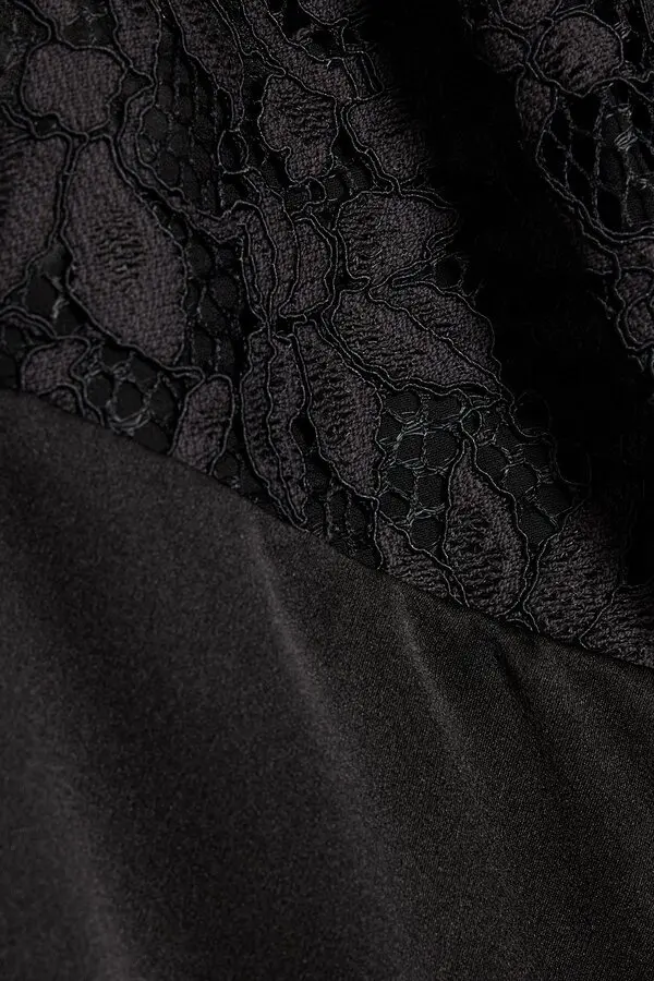 Rag & Bone Corded Lace-paneled Silk-satin Dress