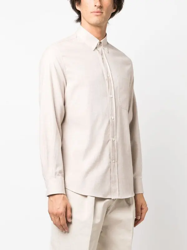Brunello Cucinelli Long-sleeve Cotton Shirt