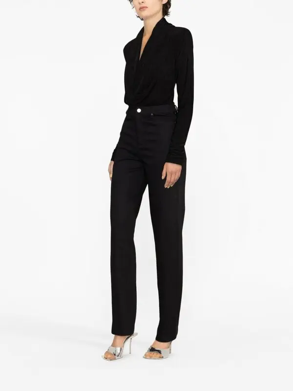 ROTATE BY BIRGER CHRISTENSEN Crystal-embellished Straight-leg Jeans