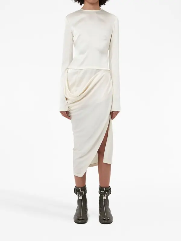 JW Anderson Asymmetric Draped Midi Dress