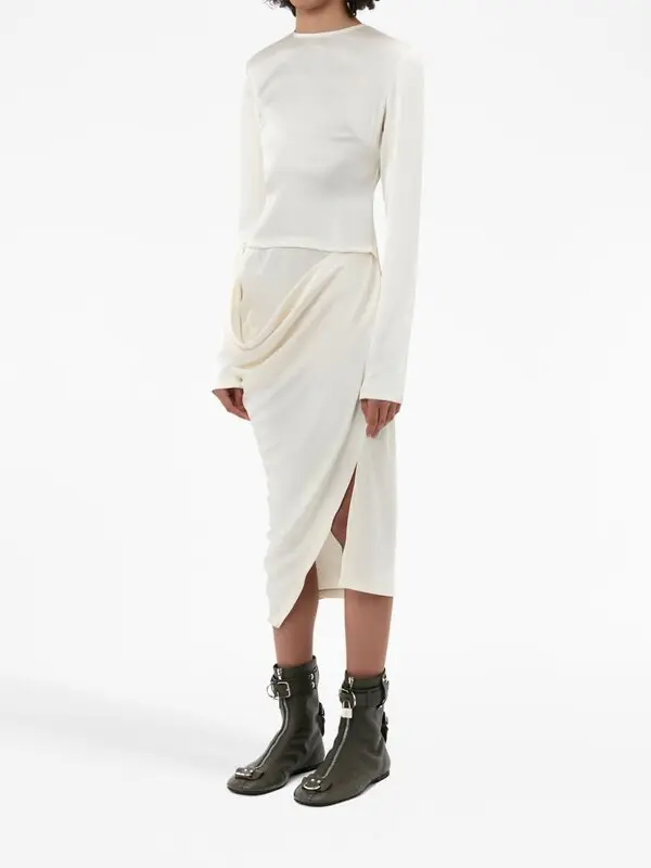 JW Anderson Asymmetric Draped Midi Dress