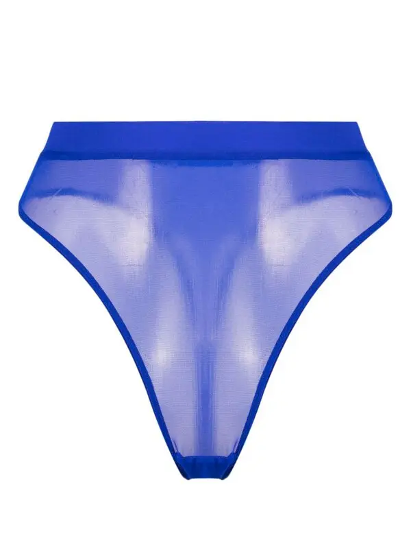 MAISON CLOSE Corps À Corps Neon High-waisted Thong - Blue