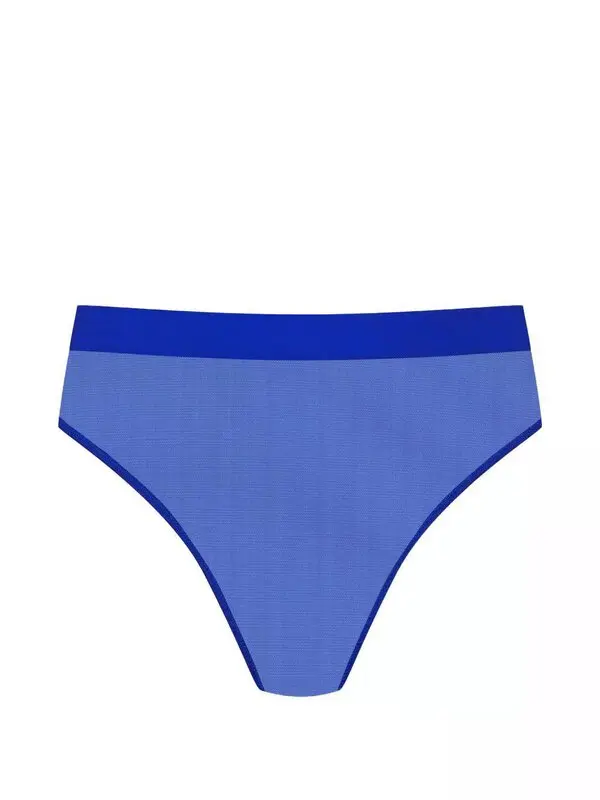 MAISON CLOSE Corps À Corps Neon High-waisted Thong - Blue