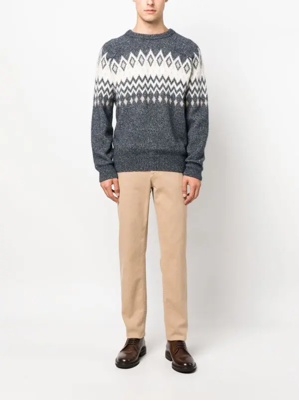 Brunello Cucinelli Argyle Wool-blend Jumper