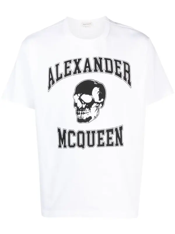 Alexander McQueen Skull Logo-print T-shirt - White