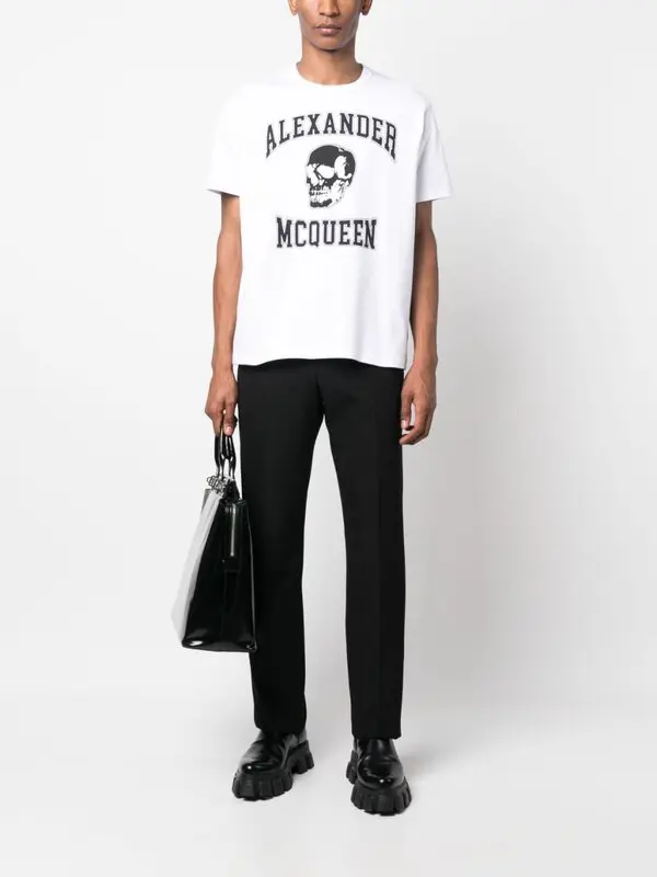 Alexander McQueen Skull Logo-print T-shirt - White