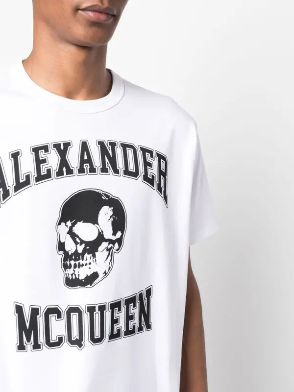 Alexander McQueen Skull Logo-print T-shirt - White