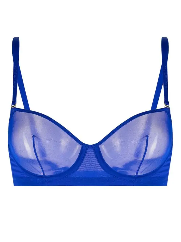 MAISON CLOSE Corps À Corps Balconette Bra - Blue