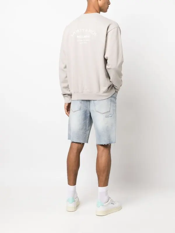 SPORTY & RICH Logo-print Crew-neck Sweatshirt