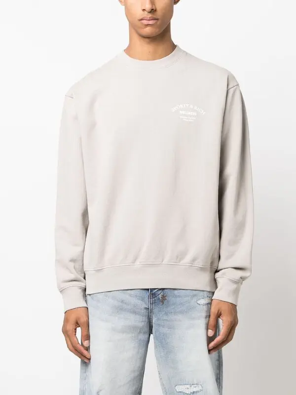 SPORTY & RICH Logo-print Crew-neck Sweatshirt