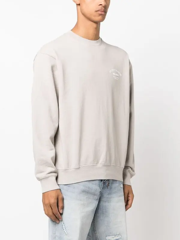 SPORTY & RICH Logo-print Crew-neck Sweatshirt