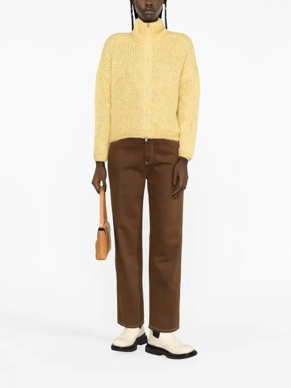Herno Mohair-blend Cardigan - Yellow