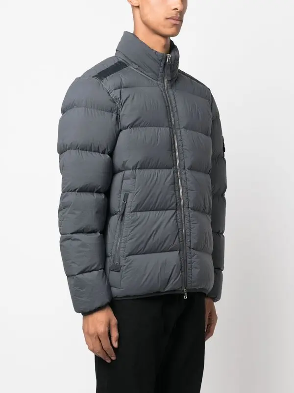 Stone Island Compass-patch Padded Down Jacket - Grey