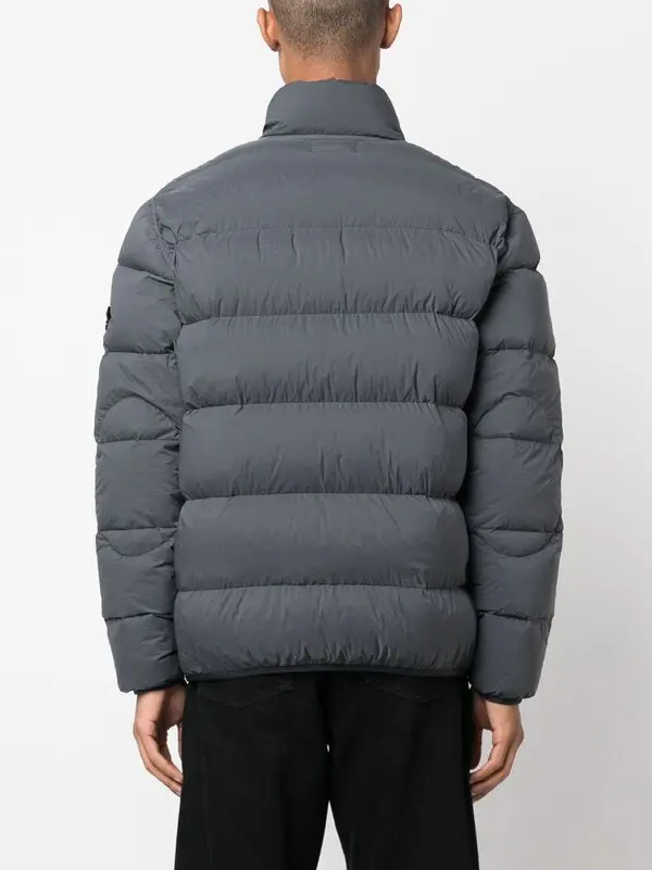Stone Island Compass-patch Padded Down Jacket - Grey