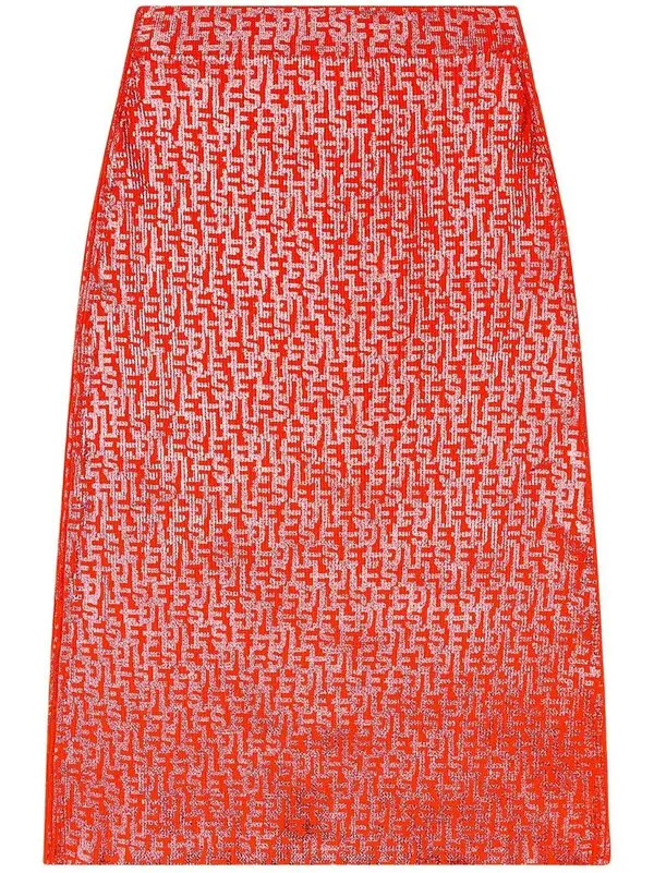 DIESEL® M-ikaria Monogram-print Midi Skirt