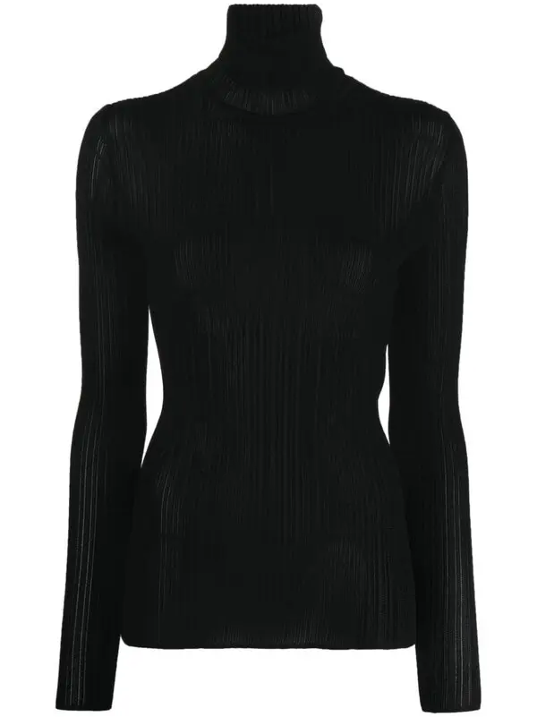TOM FORD Roll-neck Ribbed-knit Jumper - Black
