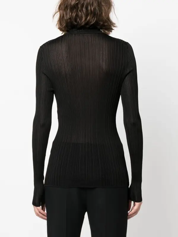 TOM FORD Roll-neck Ribbed-knit Jumper - Black