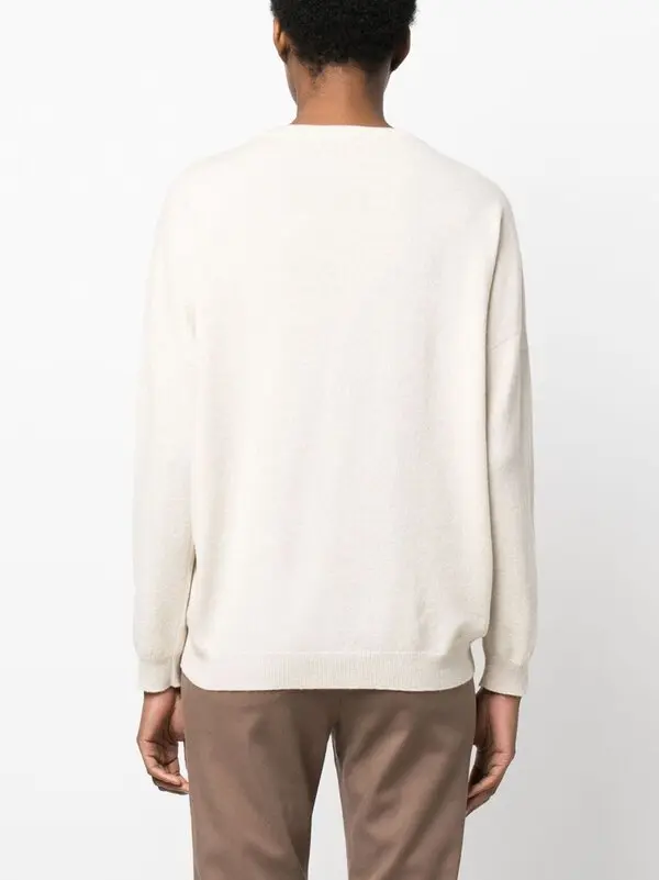 Brunello Cucinelli Bead-embellished V-neck Jumper