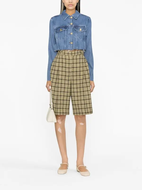 GANNI Organic Cotton Cropped Denim Jacket