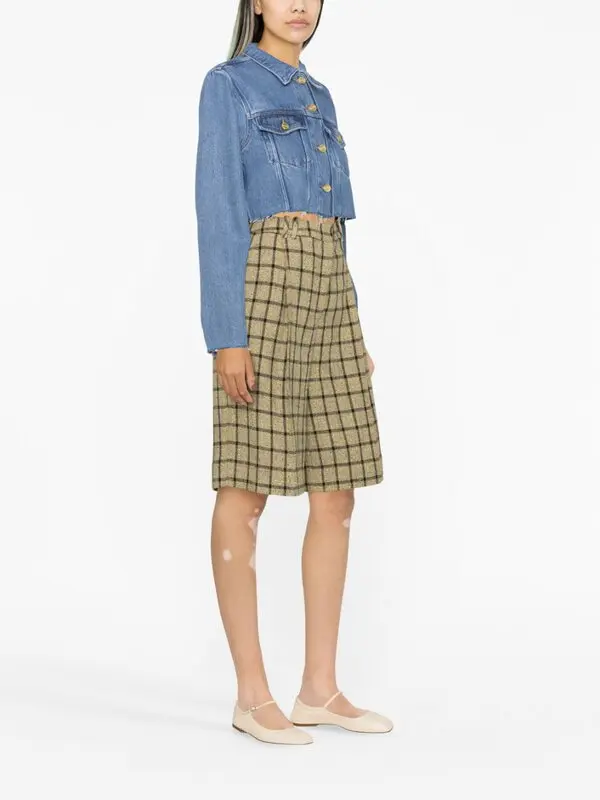 GANNI Organic Cotton Cropped Denim Jacket