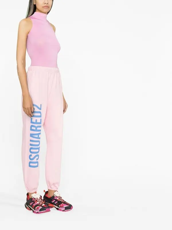 Dsquared2 Cotton Logo Print Track Pants