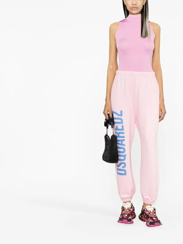 Dsquared2 Cotton Logo Print Track Pants
