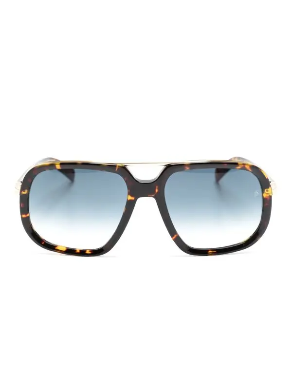 DB EYEWEAR BY DAVID BECKHAM Tortoiseshell Pilot-frame Sunglasses