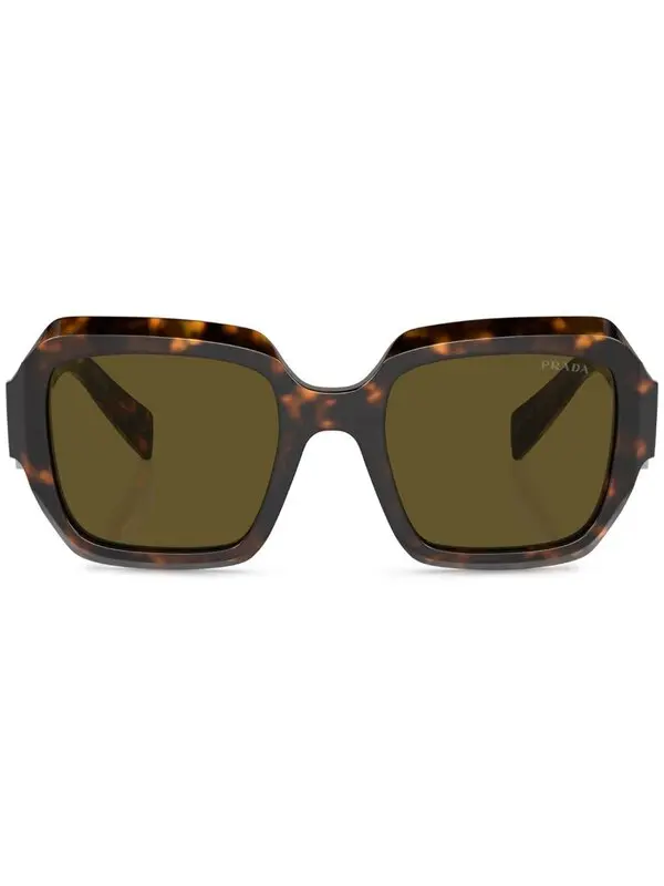 Prada Tortoiseshell Square Frame Sunglasses - Green
