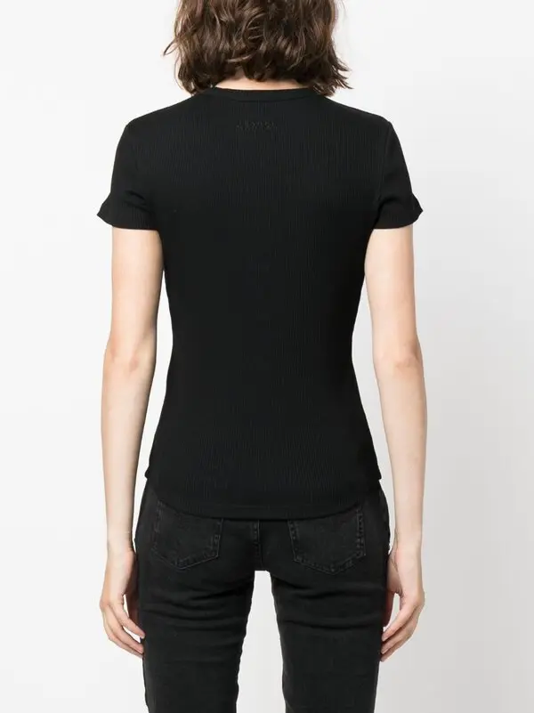 Isabel Marant Étoile Taomi Ribbed Cotton T-shirt - Black