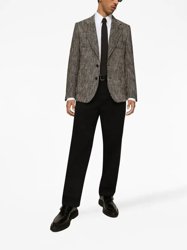Dolce & Gabbana Single-breasted Herringbone Jacket