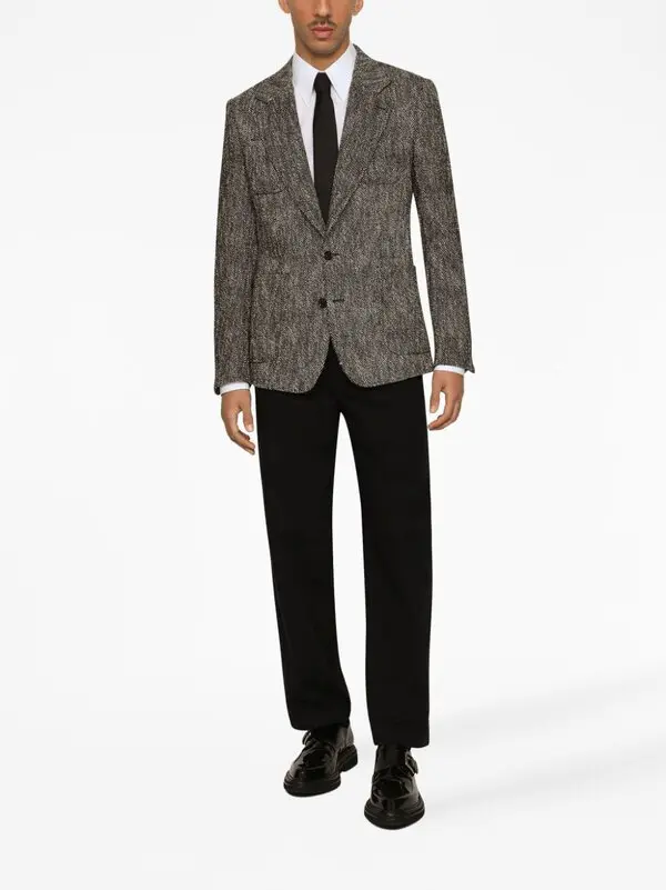 Dolce & Gabbana Single-breasted Herringbone Jacket