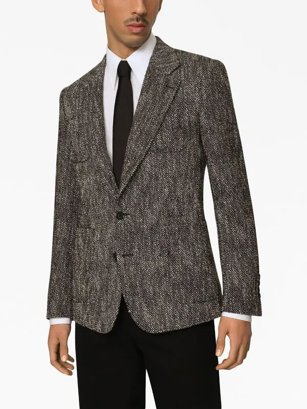 Dolce & Gabbana Single-breasted Herringbone Jacket